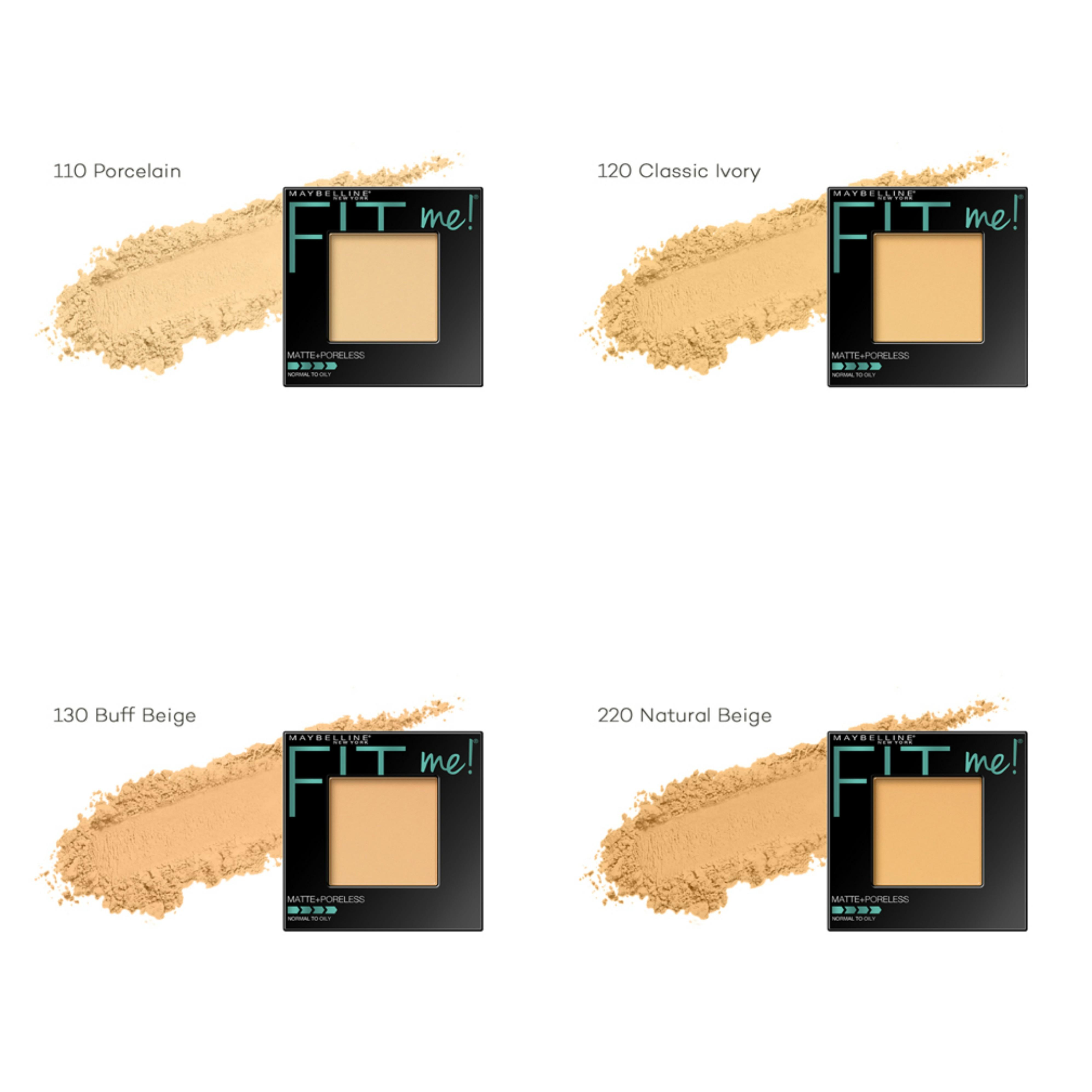 Maybelline Fit Me Matte + Poreless Pressed Powder - 16H Longwear Powder ...