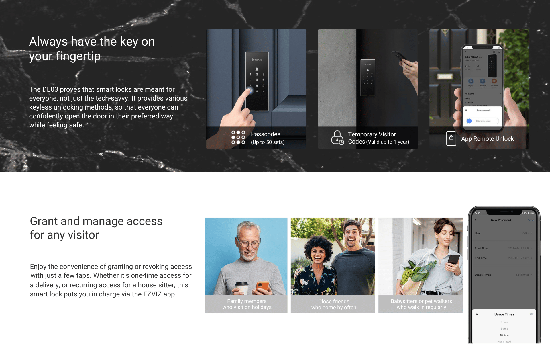 EZVIZ DL03 Smart Rim Lock | Free Installation | Shopee Singapore