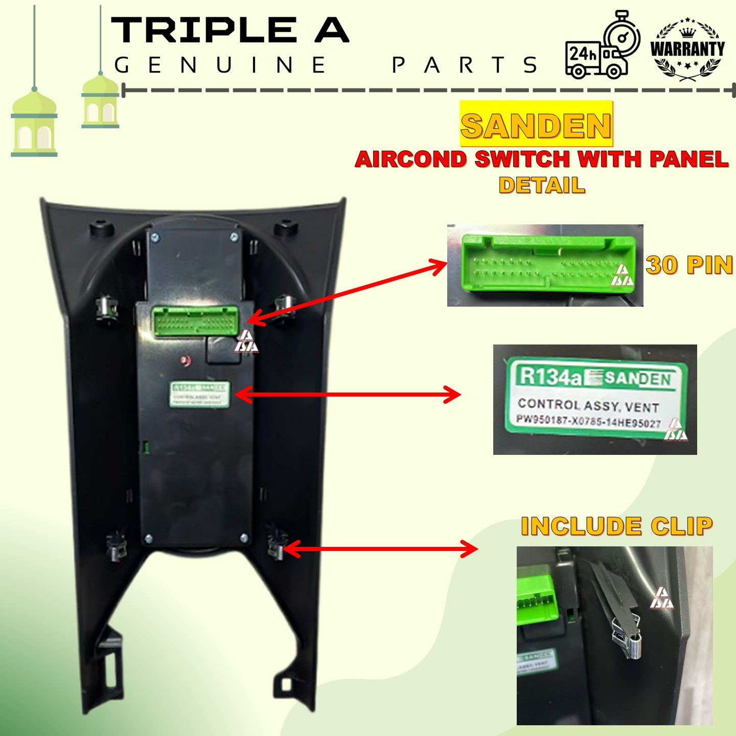 Proton Gen 2 Persona 2006 - 2015 SANDEN PATCO Aircond Switch Panel ...