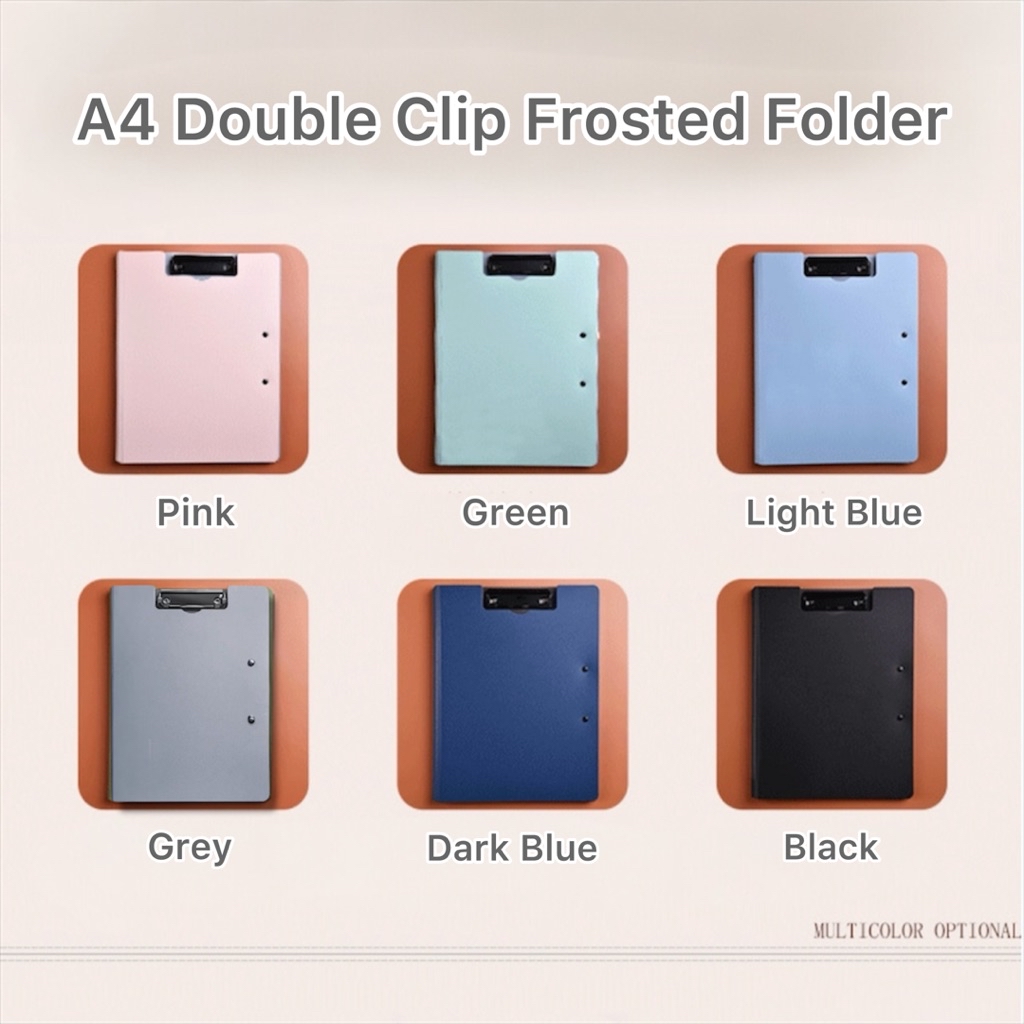A4 Morandi Frosted Clamp Folder Double Clip Multi-Functional Writing ...