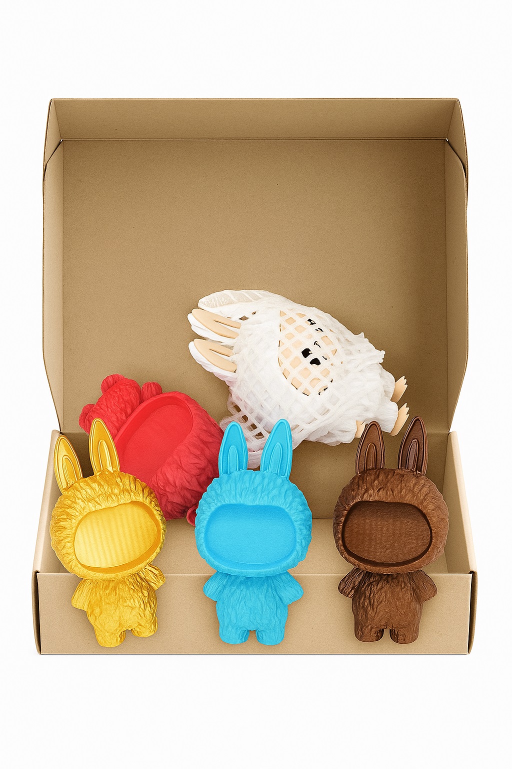 Labubu Inspired Figurines (Set of 6) – 3D Printed Decor | Desktop ...
