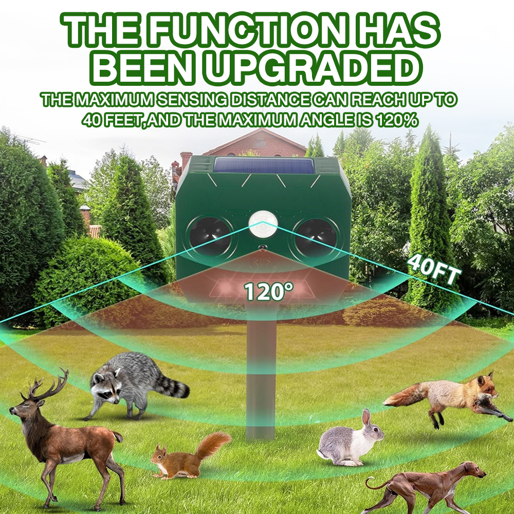Solar Ultrasonic Animal Repeller Monkey Pest Bird Repeller Alat ...