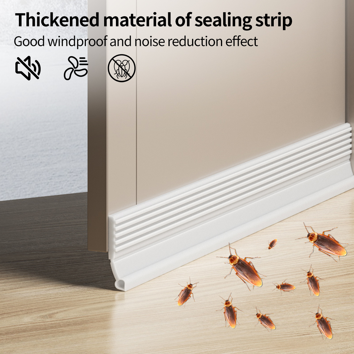Self Adhesive Door Bottom Sealing Strip Waterproof Sound Proof Door ...