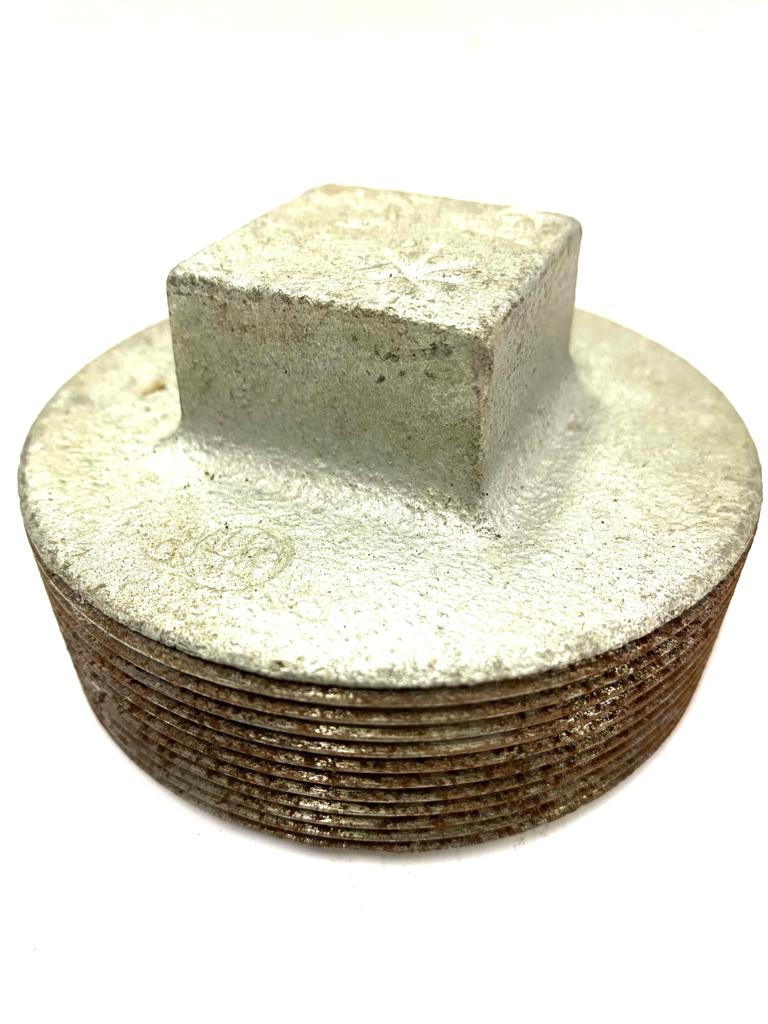 Galvanized Iron ( GI ) Pipe Fitting Plug 80mm (3") / 100mm ( 4 ...