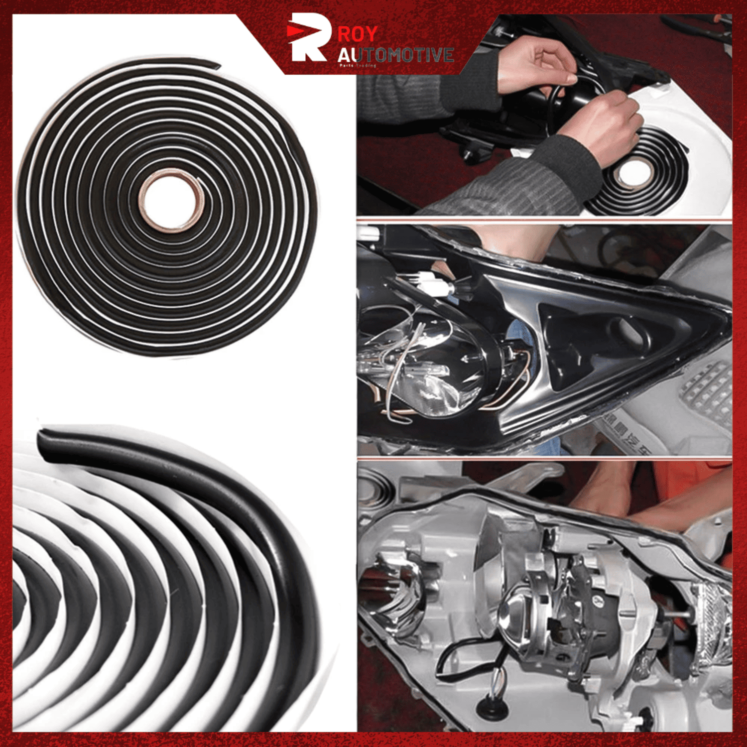 Sealant Reseal Butyl Gam Cermin Kereta Retak Headlight Door Tape Rubber ...