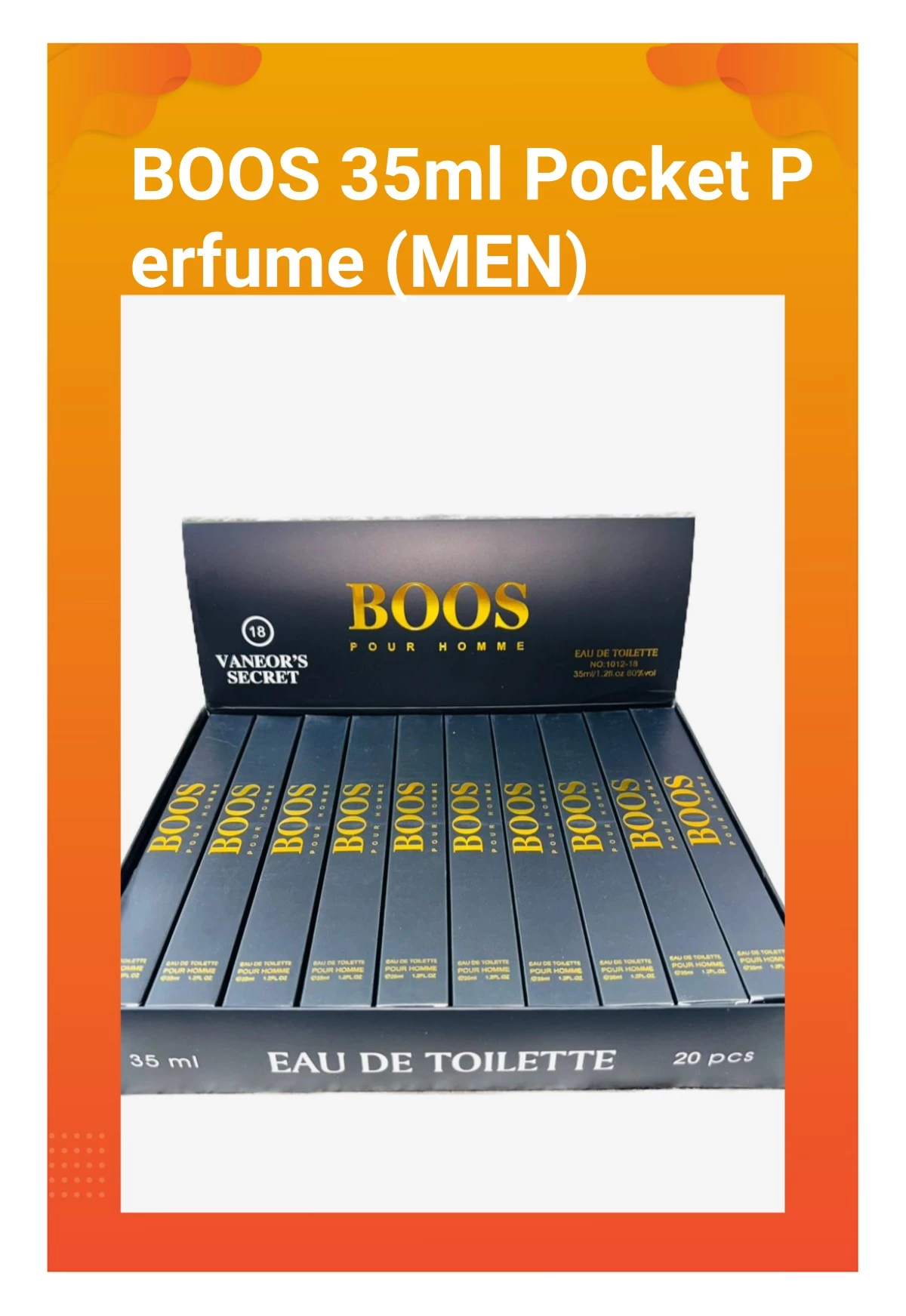 BOOS Pour Homme by Vaneor’s Secret – Eau de Toilette for Men – 35ml (20 ...