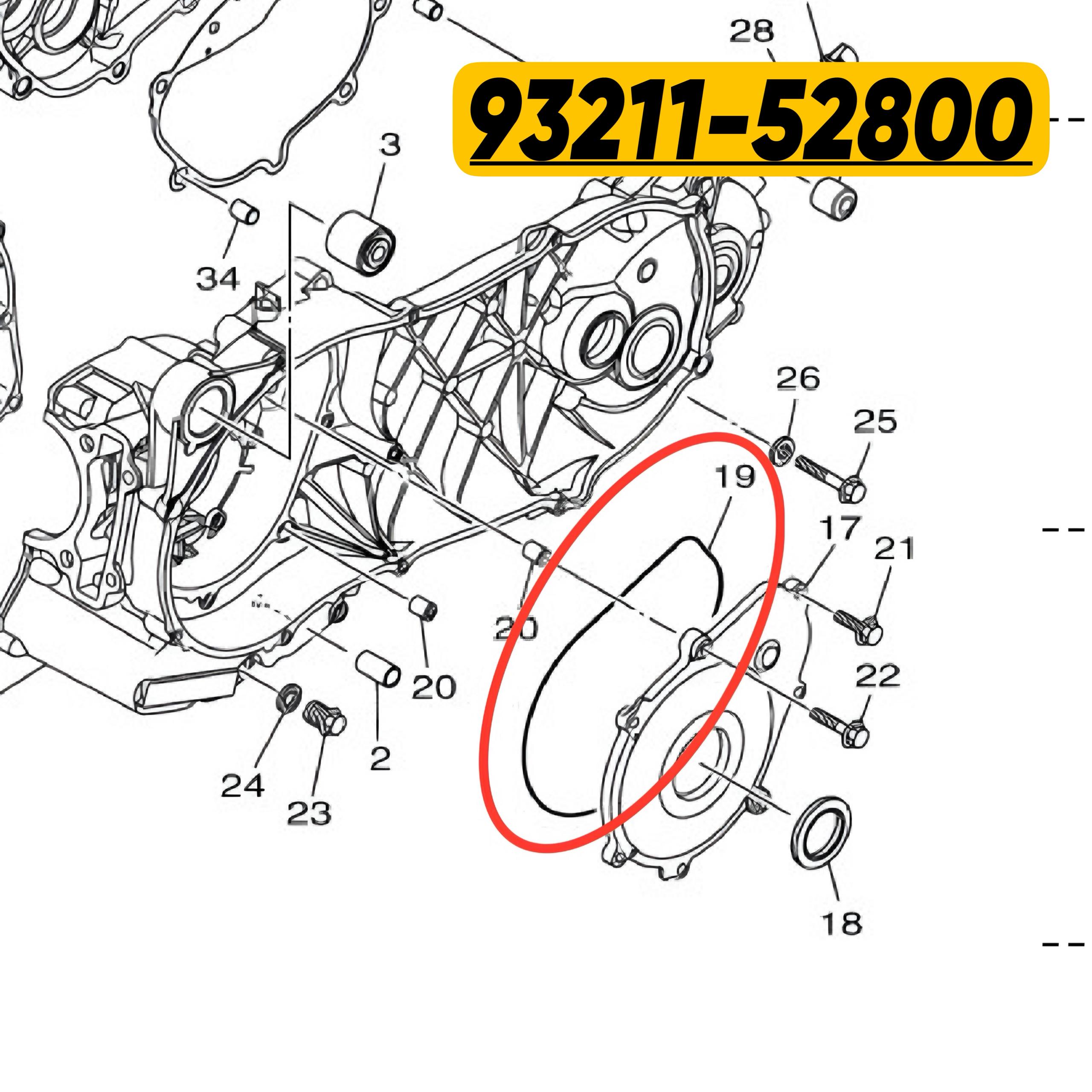NMAX V1 N-MAX V1 LH LEFT KIRI CVT PULLEY OIL SEAL / O-RING ORING CVT ...