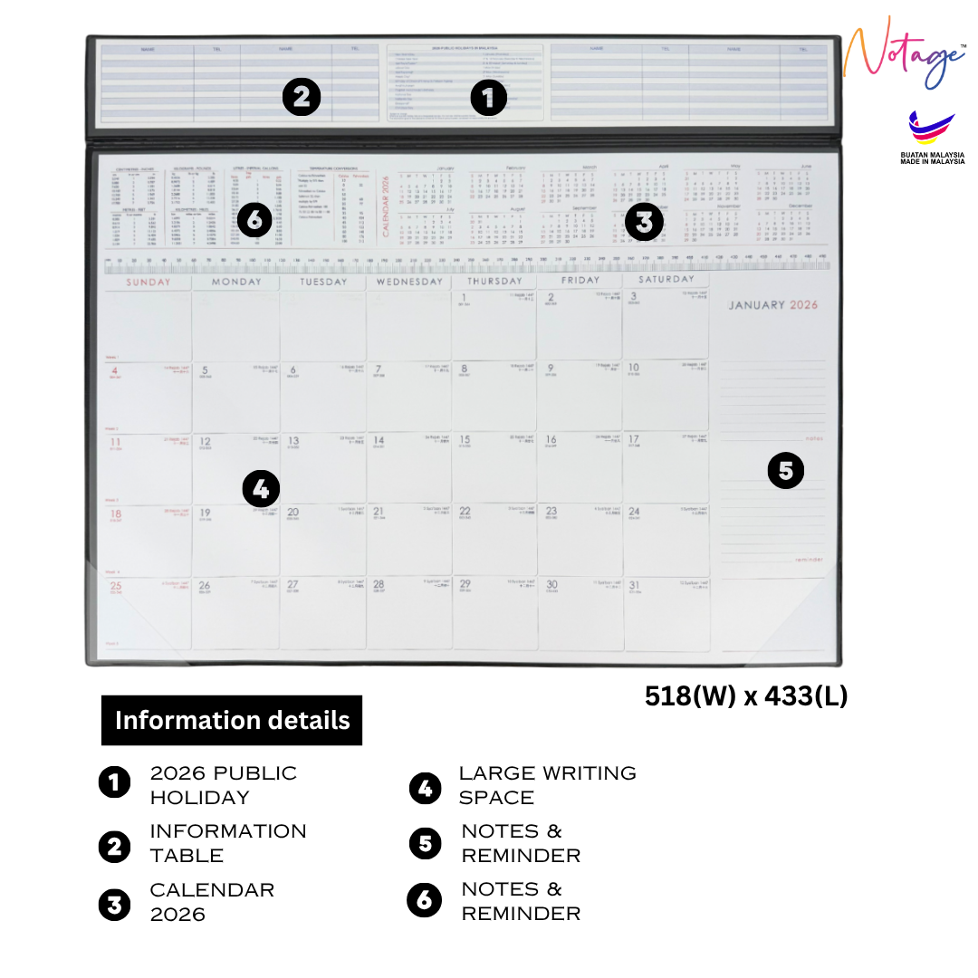 [Large] Table Planner 2026 PVC Diary For Large Planner Meeting ...