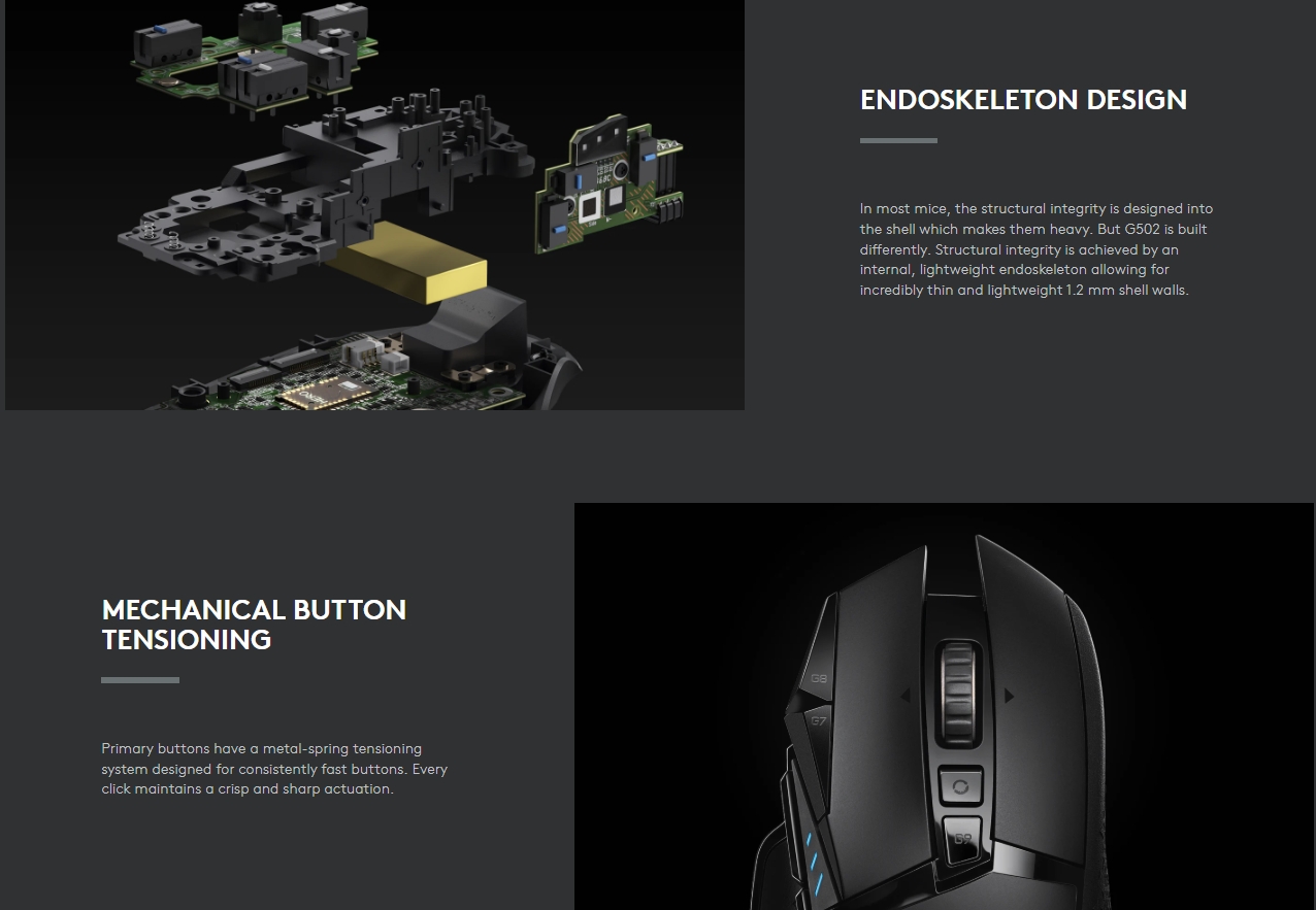 LOGITECH G502 LIGHTSPEED WIRELESS GAMING MOUSE WITH HERO 25K SENSOR ...