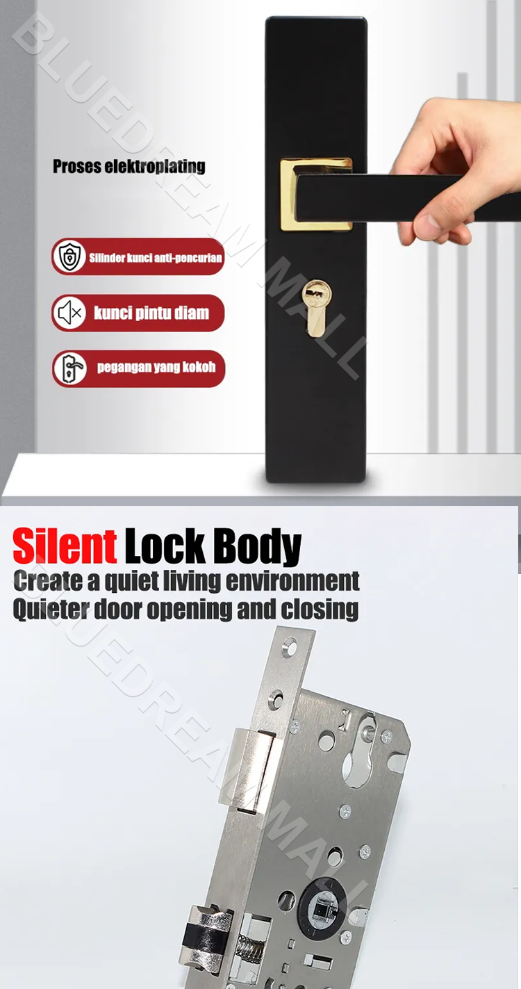 TOMBOL Door lock set room door buttons house door lock house door ...