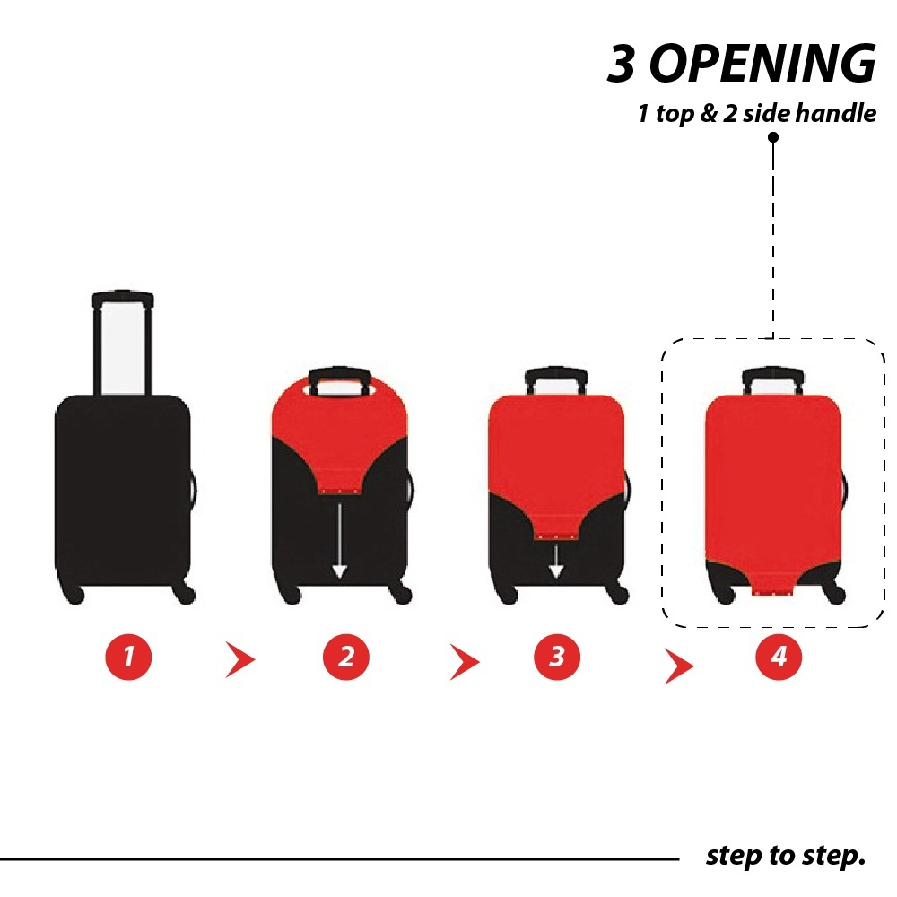 Luggage Cover Elastic Luggage Protective Cover 18-25inch Letter Travel ...