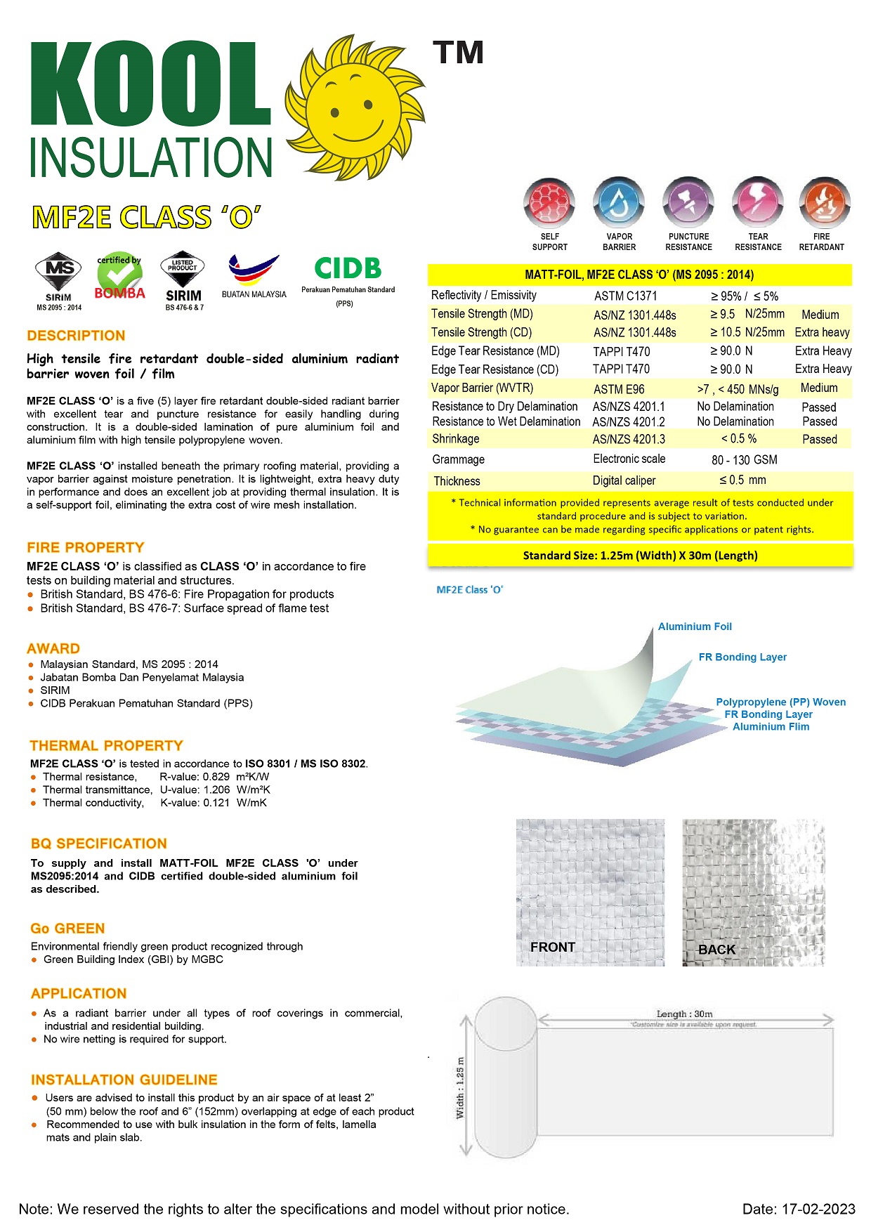 LS GEMILANG SIRIM BOMBA KOOL ALUMINIUM FOIL bumbong Foil Paper Foil ...
