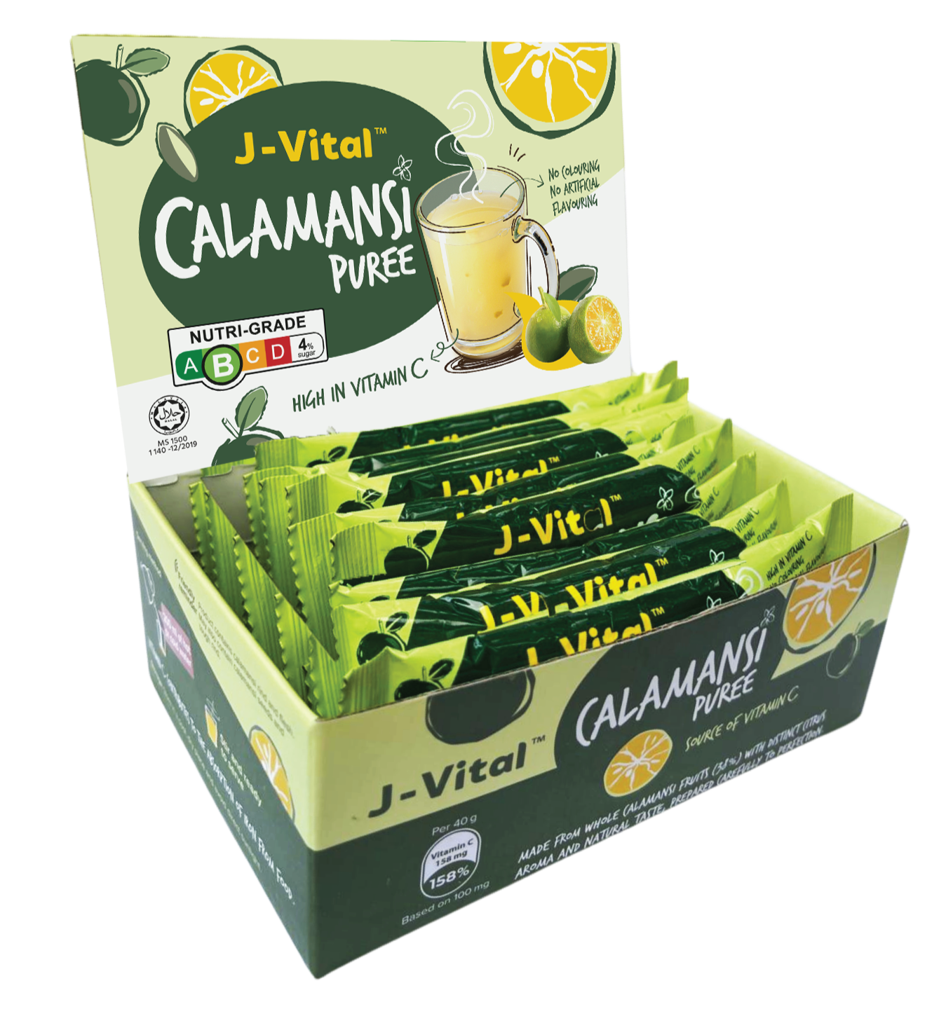 Halal J-Vital Pure Calamansi Puree | Low Sugar | Natural Citrus Juice ...