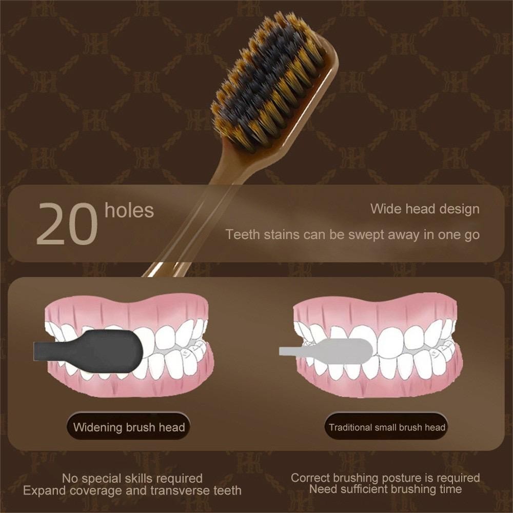 Luxury Toothbrush Set –6 pcs Ultra-Fine Soft Bristles with Box, Gentle ...