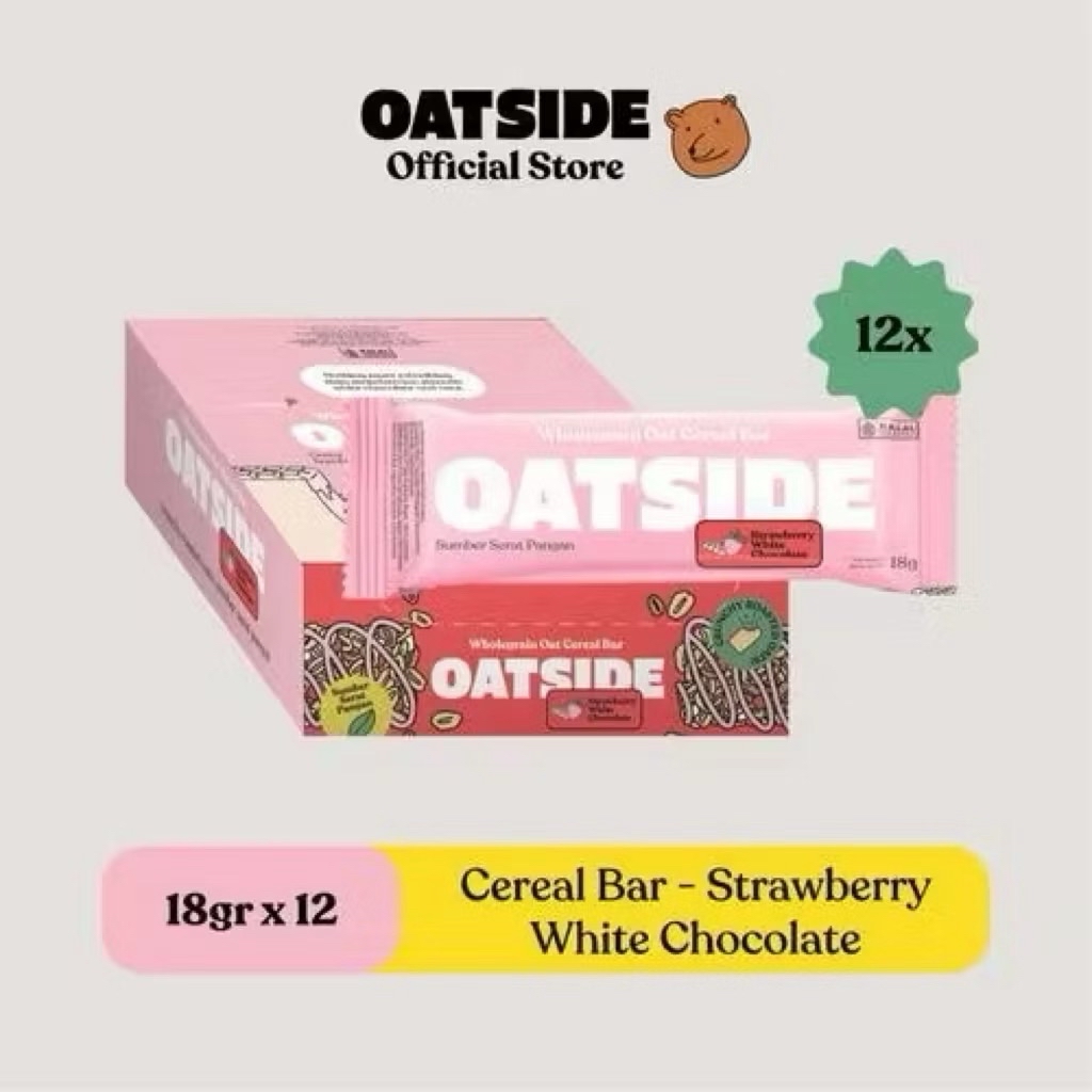 (Halal) Oatside Wholegrain Oat Cereal Bar -12 Bar | Shopee Singapore