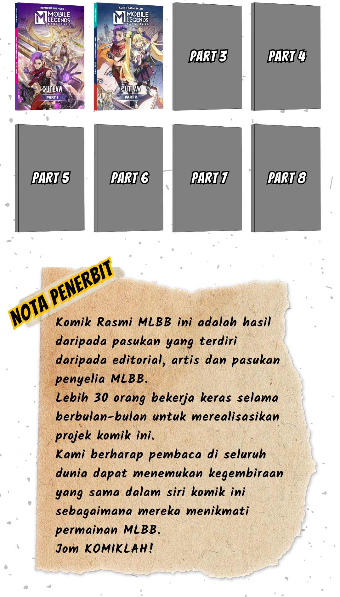 MLBB OFFICIAL COMIC BOOK OUTLAW PART 2 BUKU KOMIK RASMI MOBILE LEGENDS ...