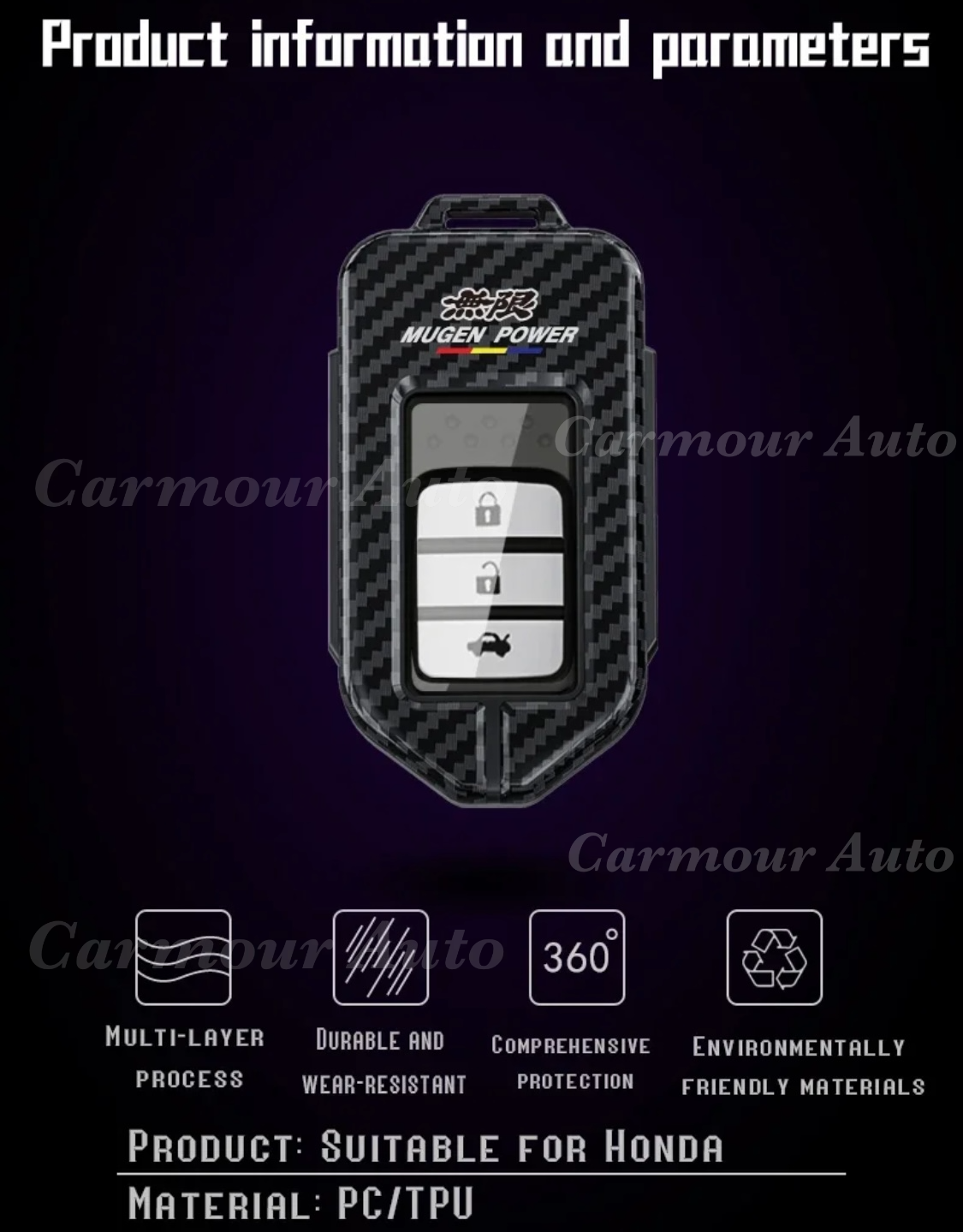 New Arrival Honda Mugen Key Casing/Key Cover New Mugen Design Key Cover ...