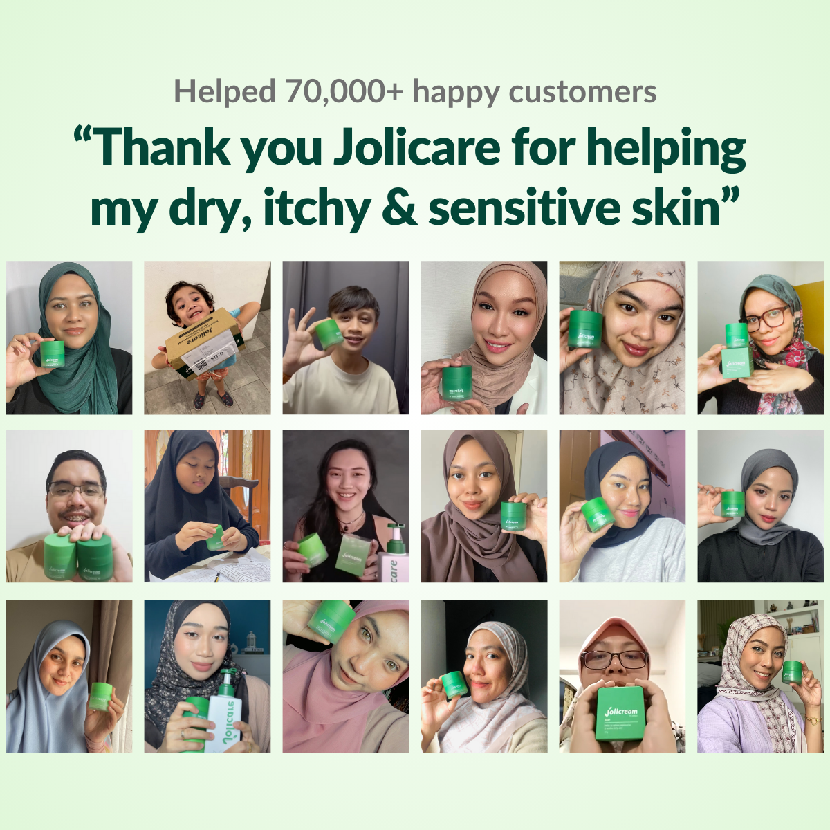 Jolicare Cream (Twin Set) - Herbal Repair For Dry Itchy and Sensitive ...