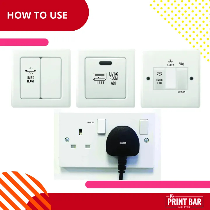 High Quality Switch Sticker Suis Rumah | Stiker Suis Label | Plug ...