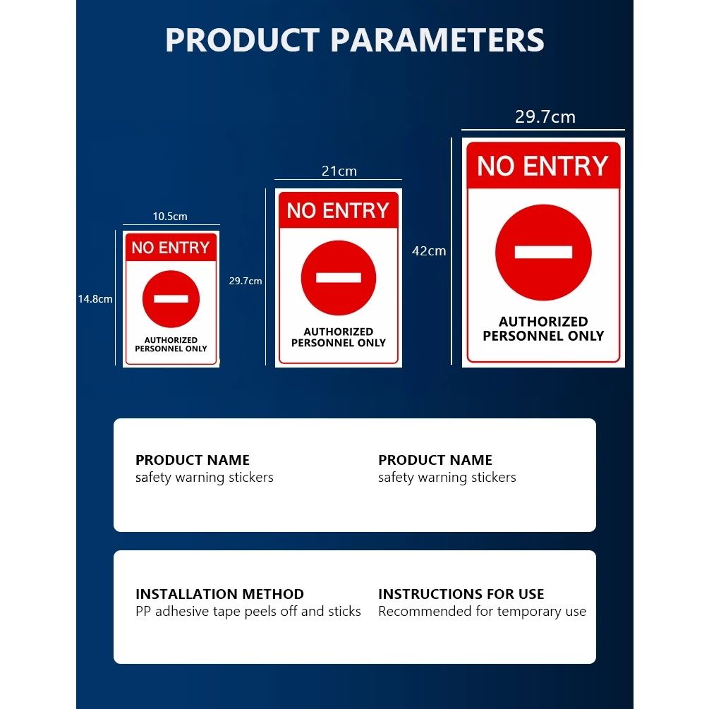 Dilarang Masuk Tanda Amaran Warning Sign Sticker No Entry Authorized ...
