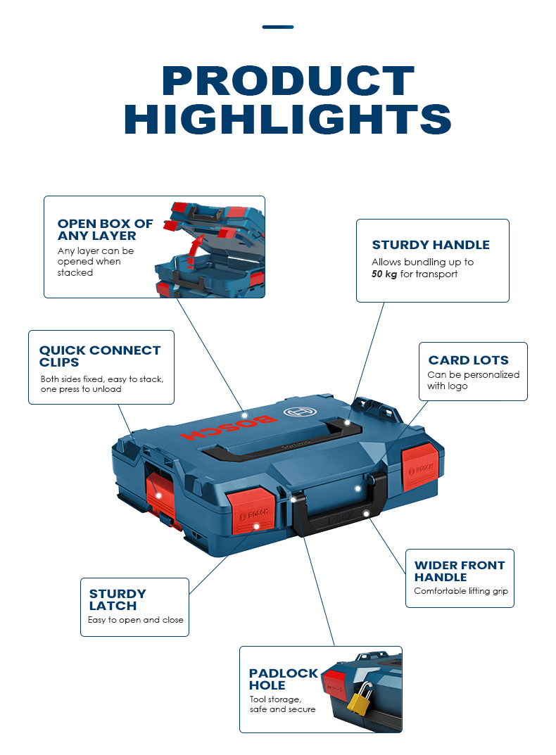 MESIN BOSCH L-BOXX 102 136 238 374 LBOXX L BOXX Carrying Case Tool Box ...