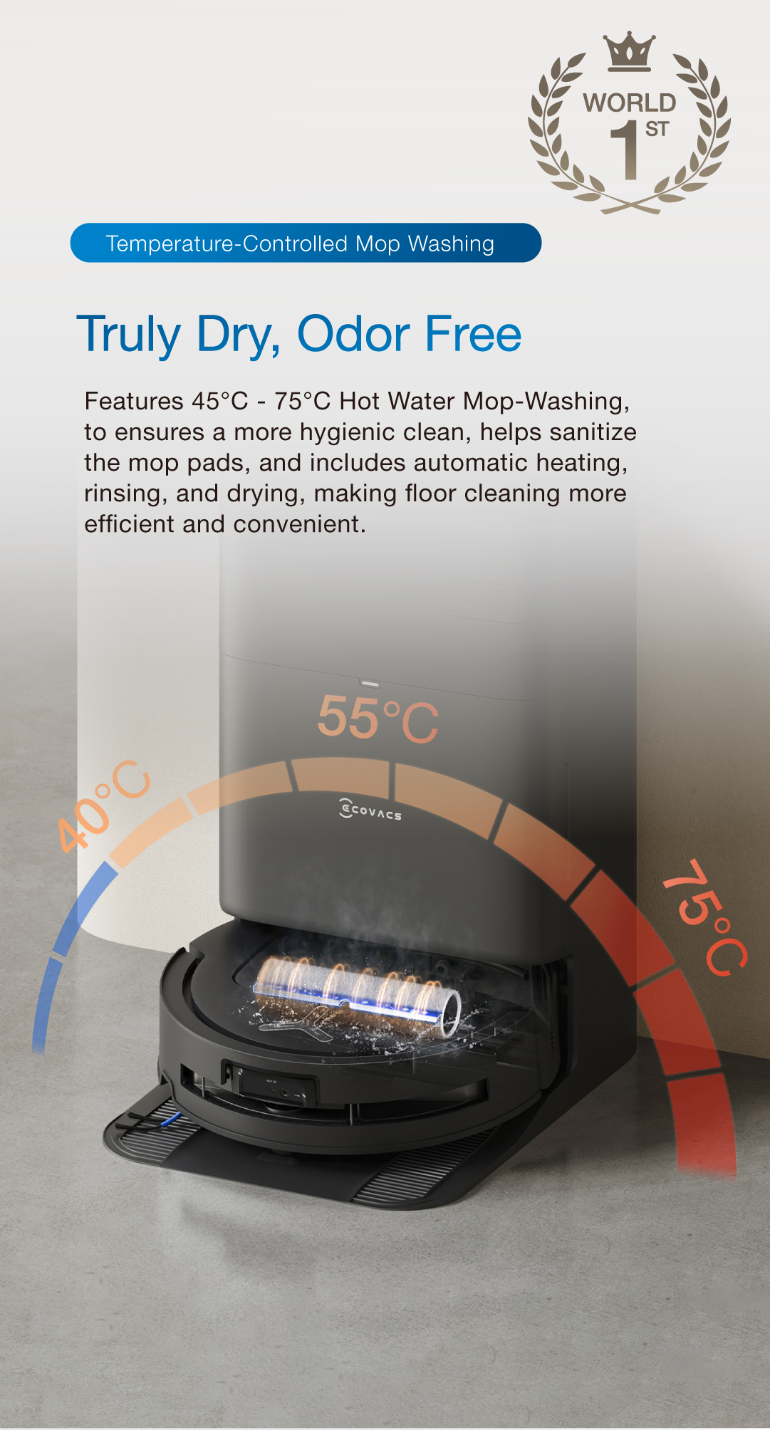 [NEW] ECOVACS DEEBOT T80 OMNI FLOOR WASHING ROBOT VACUUM |18,000 PA ...