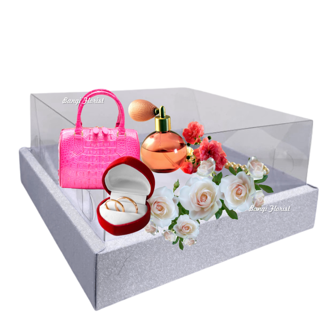 KOTAK HANTARAN Doorgift Florist Box Bunga Hantaran Hadiah Borong Kahwin ...