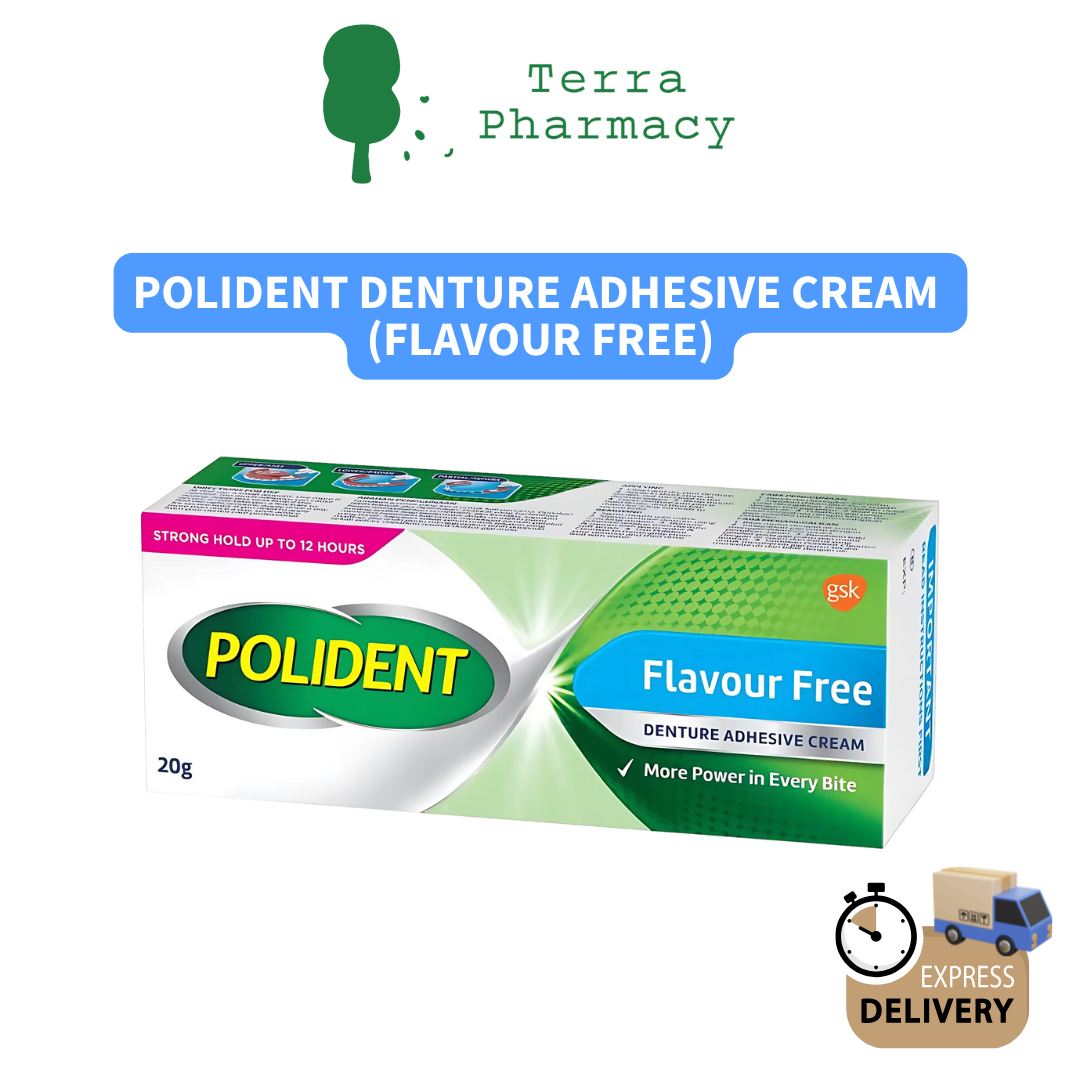 POLIDENT Denture Adhesive Cream 20g (Flavour Free) | Shopee Singapore