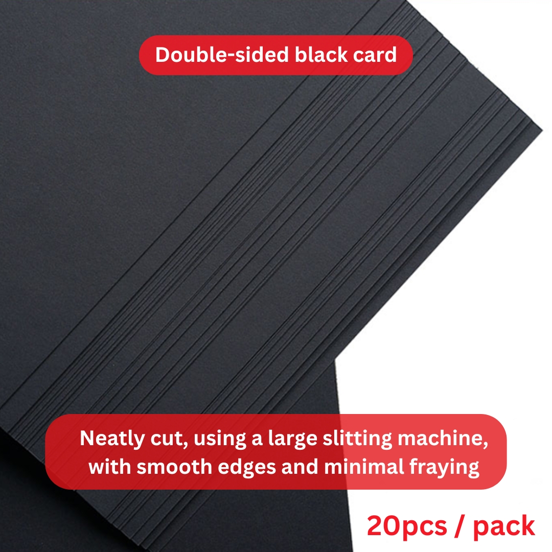 350/450GSM A4 Size Black Card / Kad Hitam (20'S) | Shopee Singapore