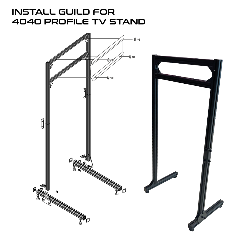 tv stand SHIP IN 24hours 4040 ALUMINIUM PROFILE MONITOR/TV STAND FOR ...