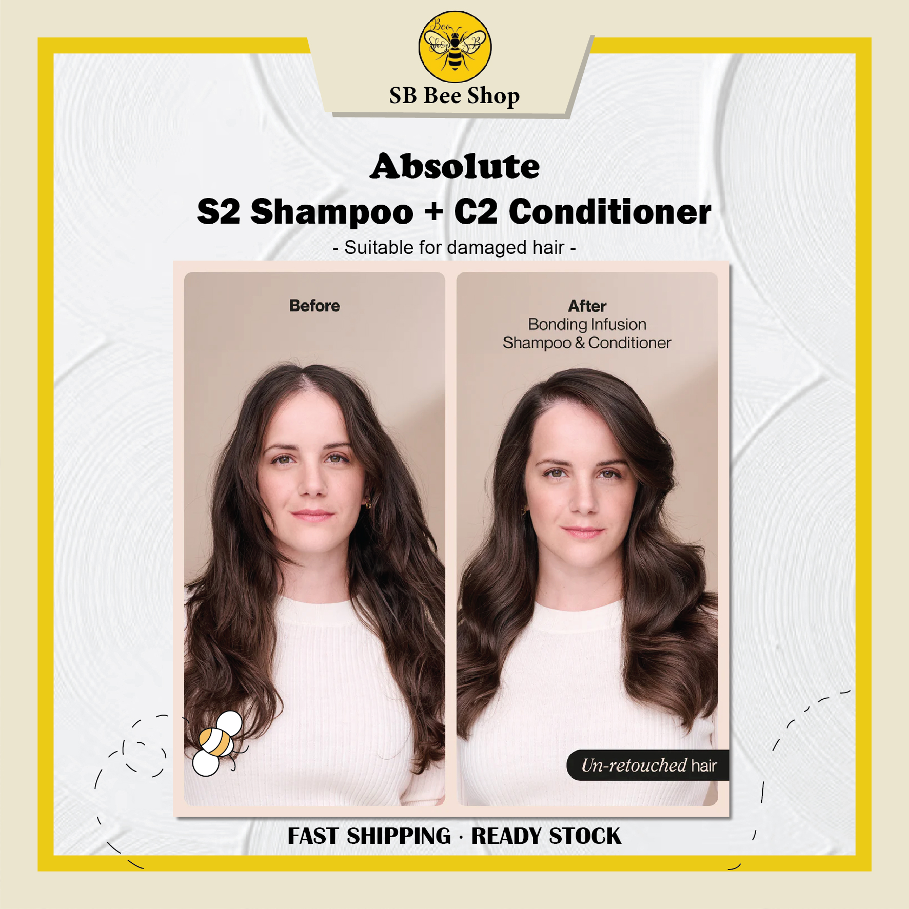 Absolute S2 Moisture Shampoo 300ml+C2 Moisture Conditioner 300ml ...