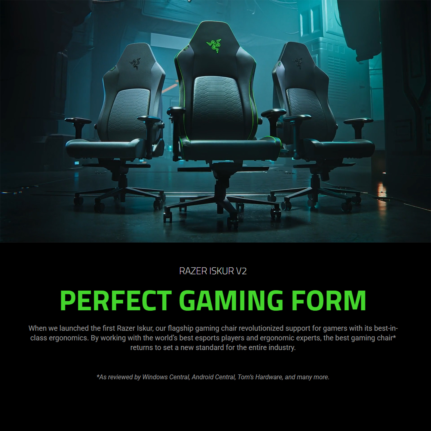 Razer Iskur V2 / V2 X Ergonomic Gaming Chair with Built-In Lumbar Support, Adjustable 152-Degree ...
