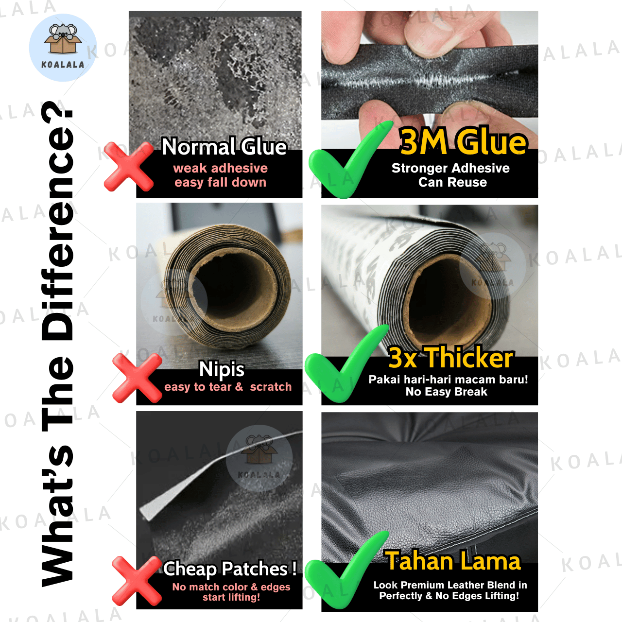 3M Leather Sticker Sofa Repair Adhesive Sticker Kulit Sofa Repair ...