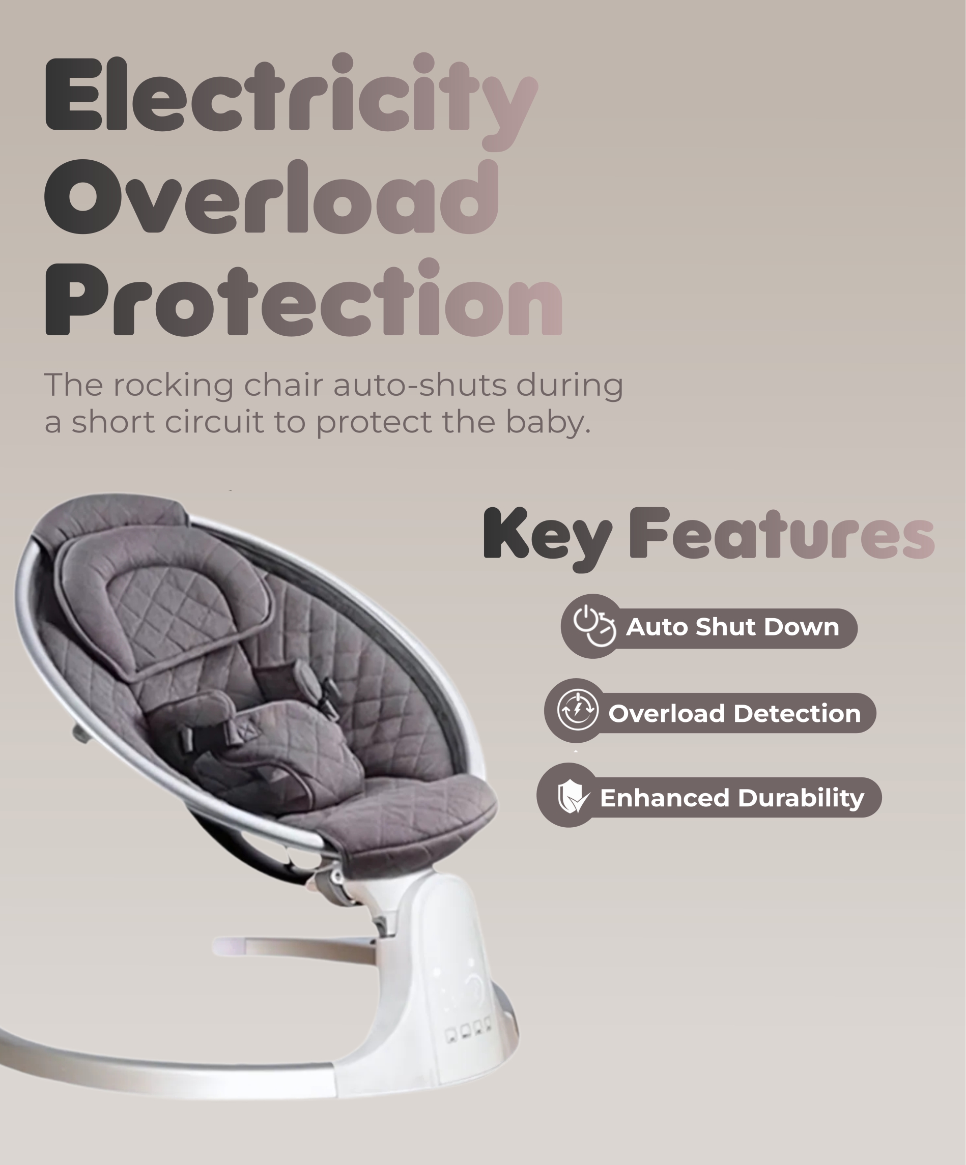 [MOTION SENSOR] Electric Baby Swing Cradle Buaian Baby Rocker Buaian ...