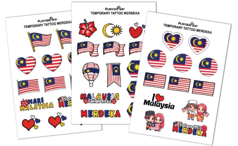 Sticker Tatoo Merdeka Sticker Pipi Merdeka Sticker Merdeka Sticker ...