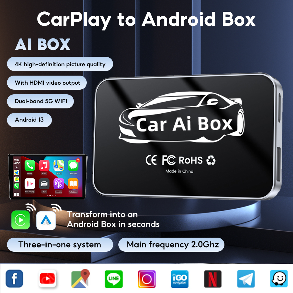 NEW 6+64GB Carplay Ai Box Carplay Car Ai Box Wireless Carplay Adapter Android box Apple Carplay ...