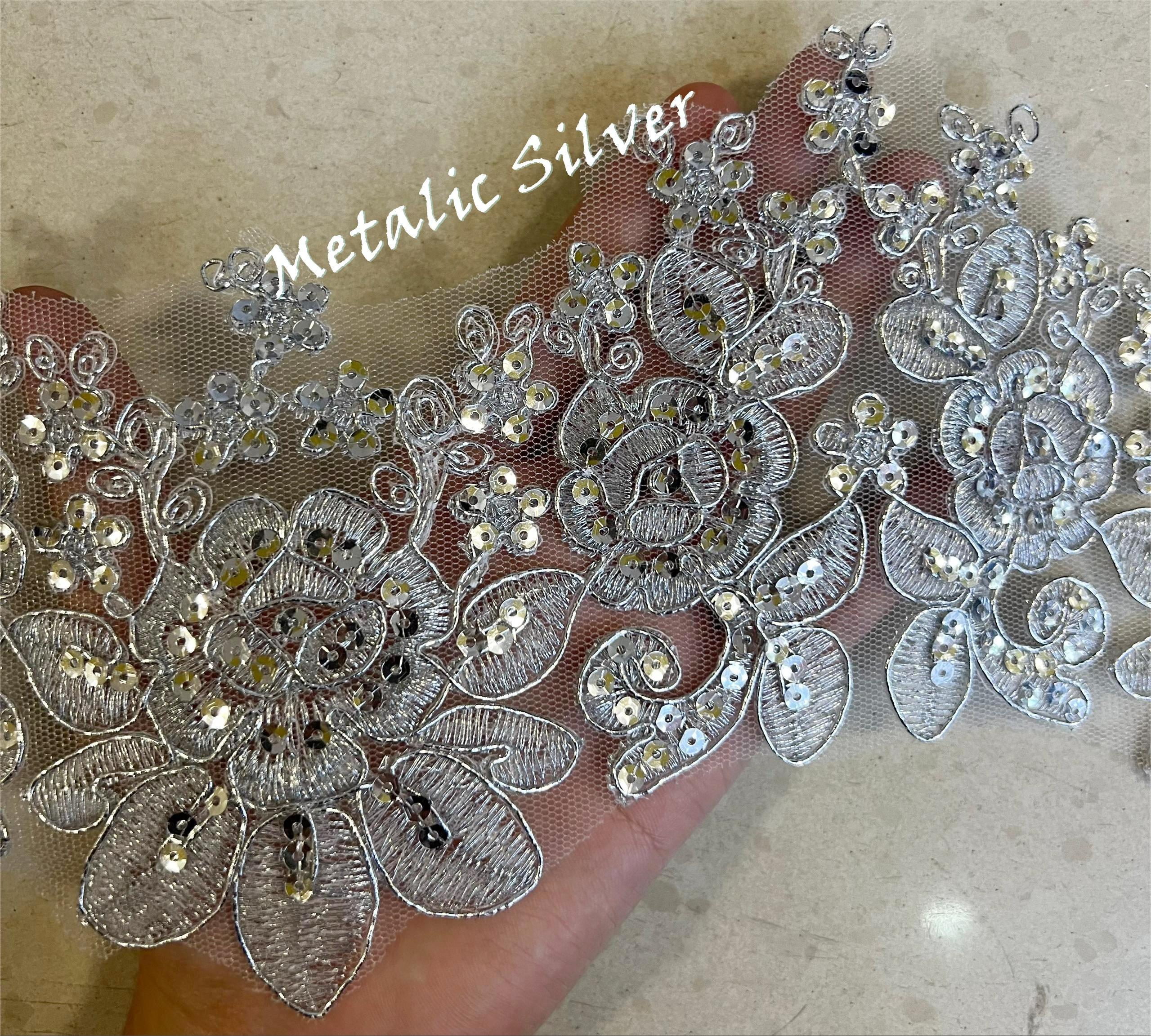 Renda Lace Manik Labuzi Tinggi 13.5cm ,Renda Pengantin, Lace Raya ...