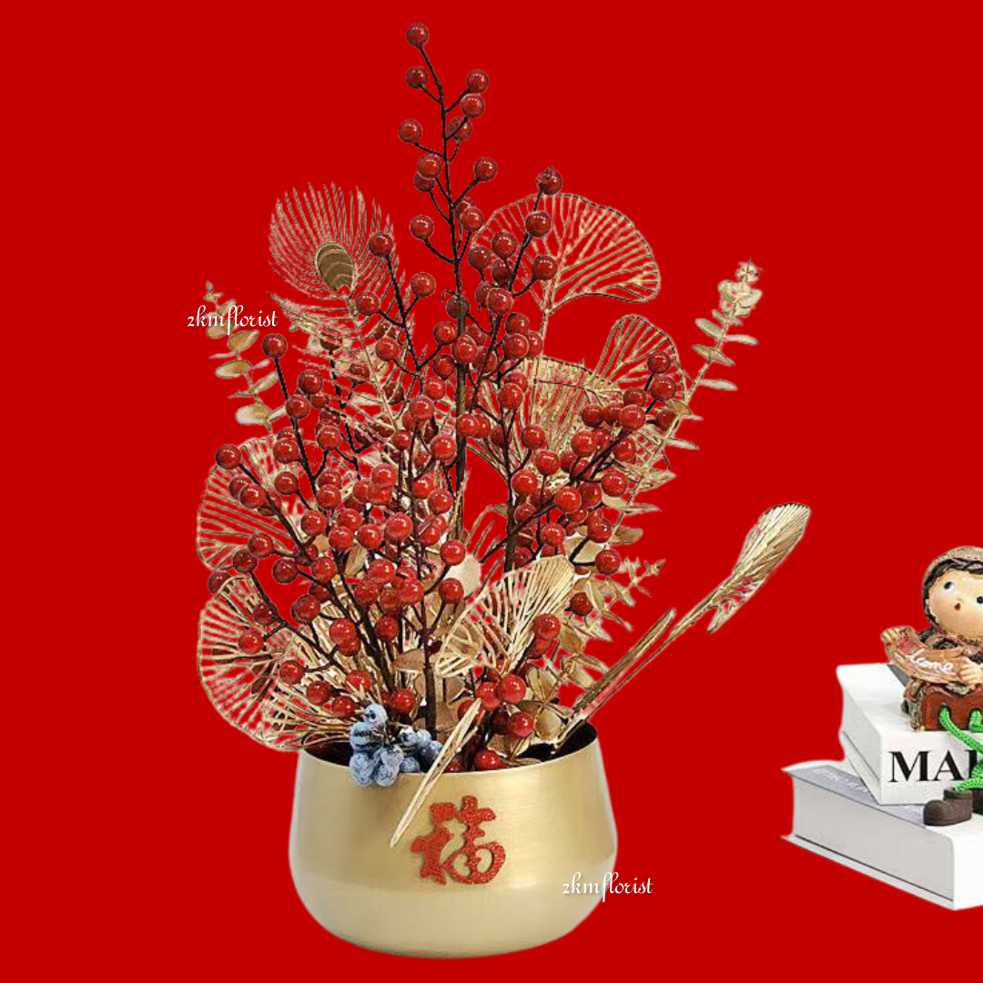 8005 CNY BOX Flower Box Surprise Delivery Box Round Florist Box Kotak ...