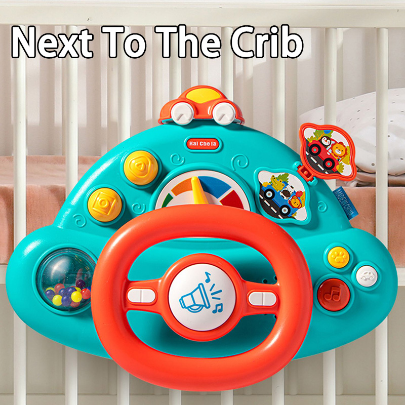 6 in 1 Children Car Steering Toy Baby Wheel Stroller Toys Kids Steering ...