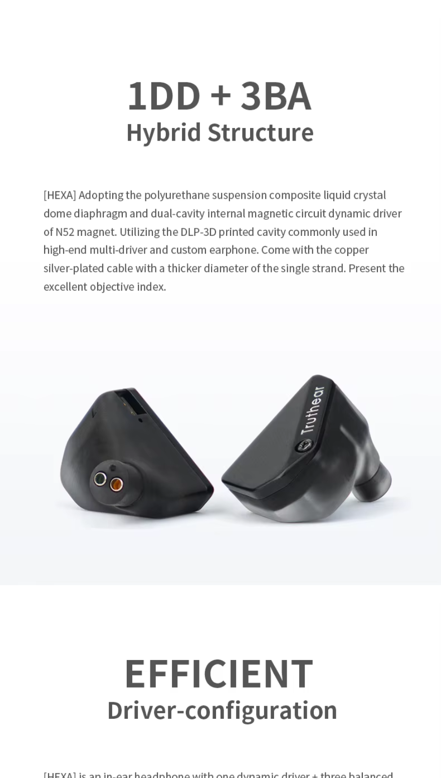 Truthear Hexa, In-Ear Monitors: 1DD+3BA Hybrid, 0.78 2Pin Cable Earphones IEM (Hexa) | Shopee ...