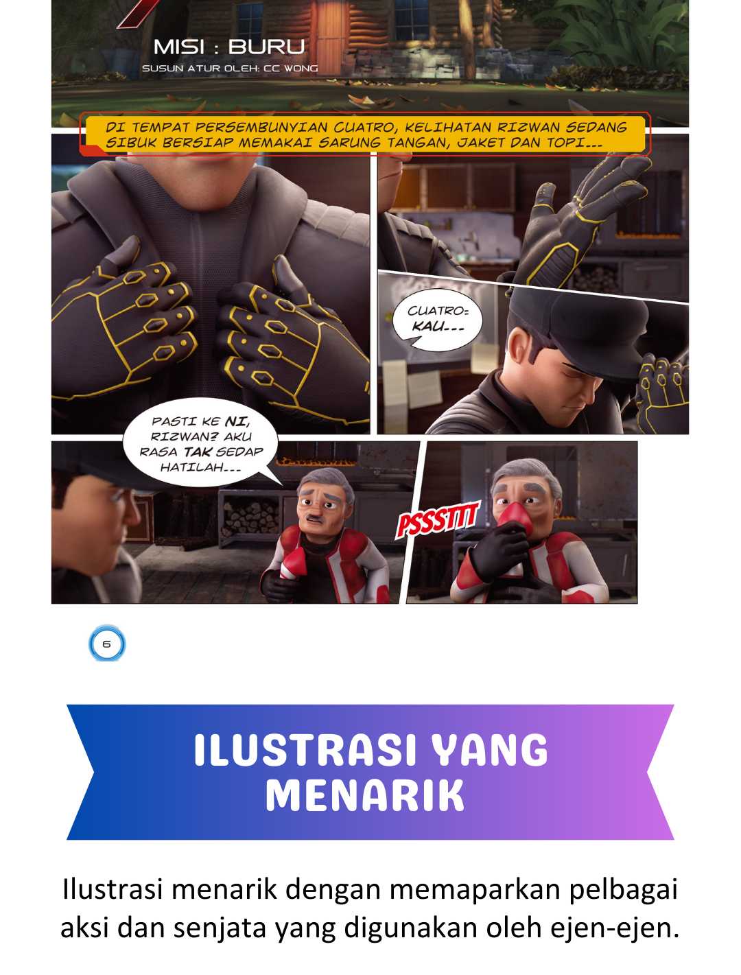 Ejen Ali Comic Season 3 EP 6 Comic Book Adaptation of Buru Mission ...