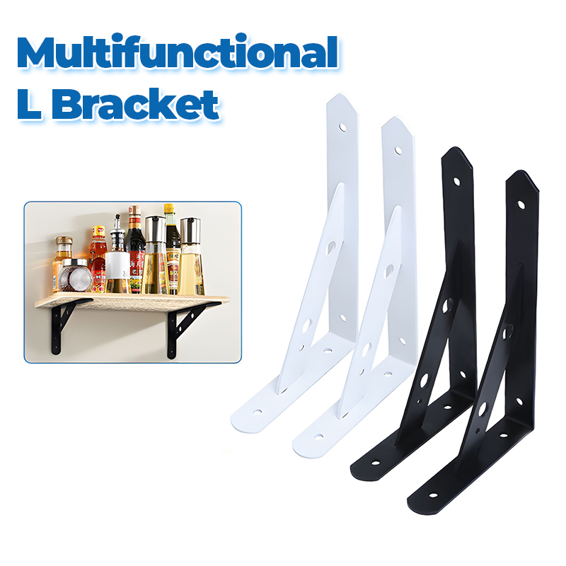 Wall Shelf L Bracket Heavy Duyt DIY Wall Mount Shelving Metal Support ...