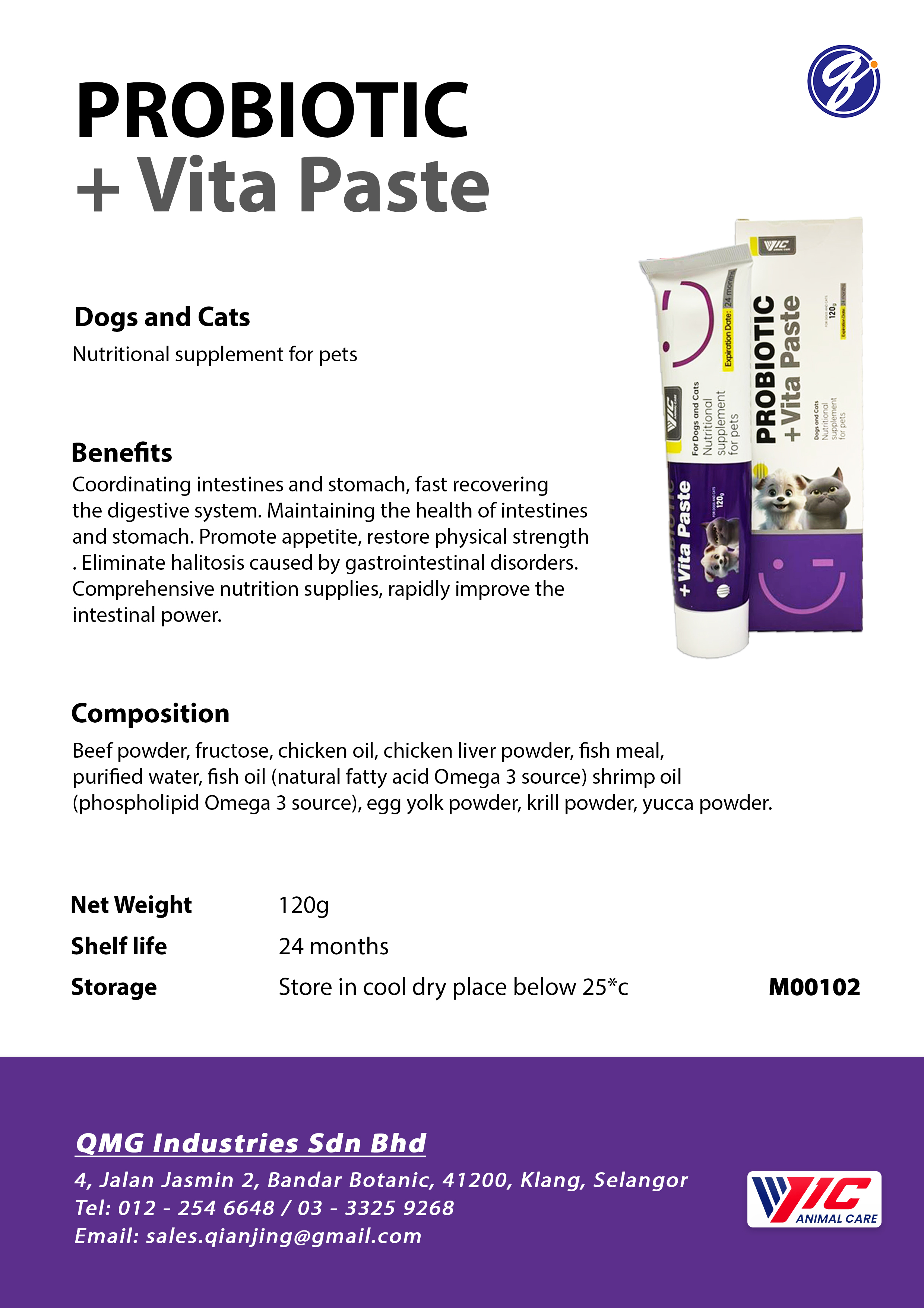 Probiotic Multivitamin + Vita Paste (For Dogs and Cats) | Shopee Singapore