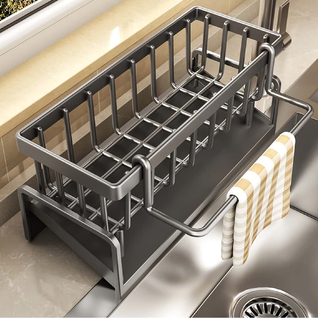 Adjustable Kitchen Sink Sponge Rack Holder | Faucet Hanging Storage ...
