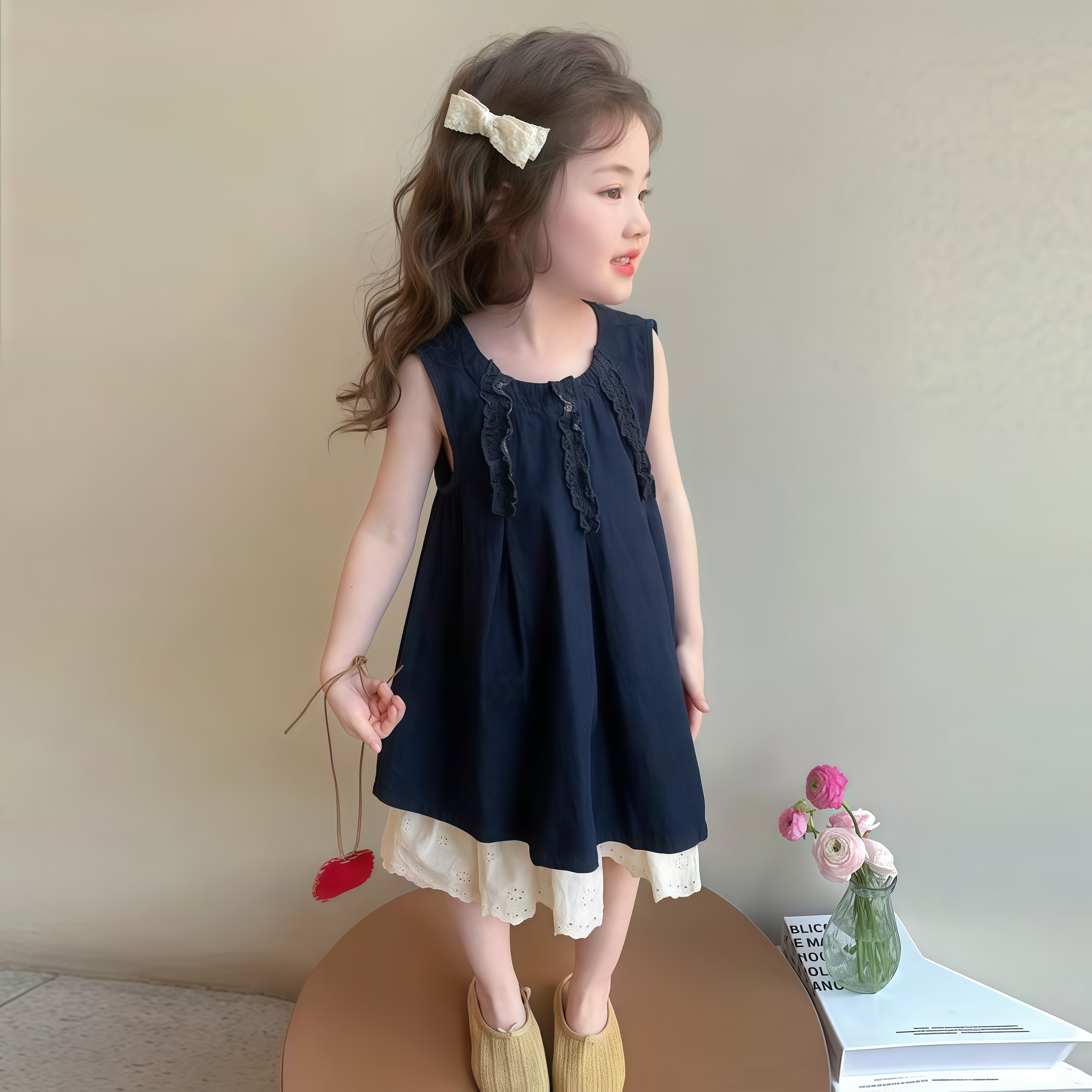 PRINCESS KESLI 2-12 Tahun Denim Girl Dress For Kids Baju Gaun Budak ...