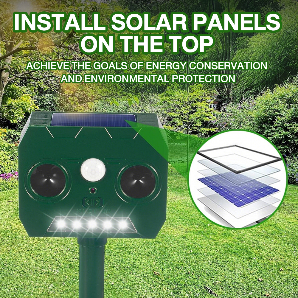 Solar Ultrasonic Animal Repeller Monkey Pest Bird Repeller Alat ...