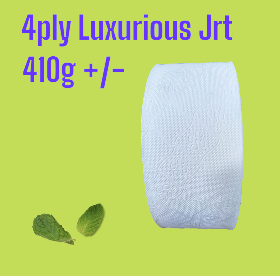 Hippo Jumbo Roll Tissue JRT 4 Rolls 12 Rolls Luxurious Quality 4 Ply ...
