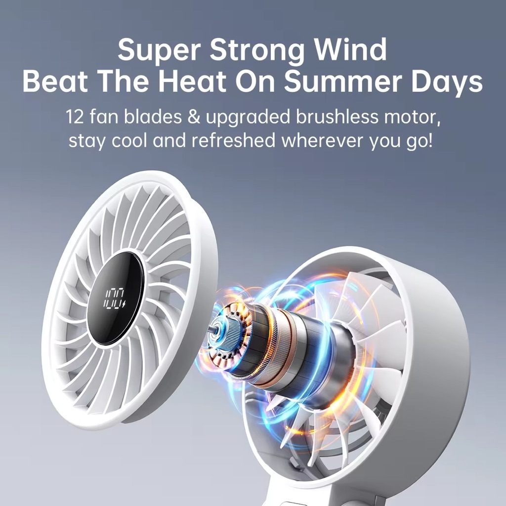 JisuLife Handheld Fan Life7 Portable Fan Foldable 5000mAh USB ...