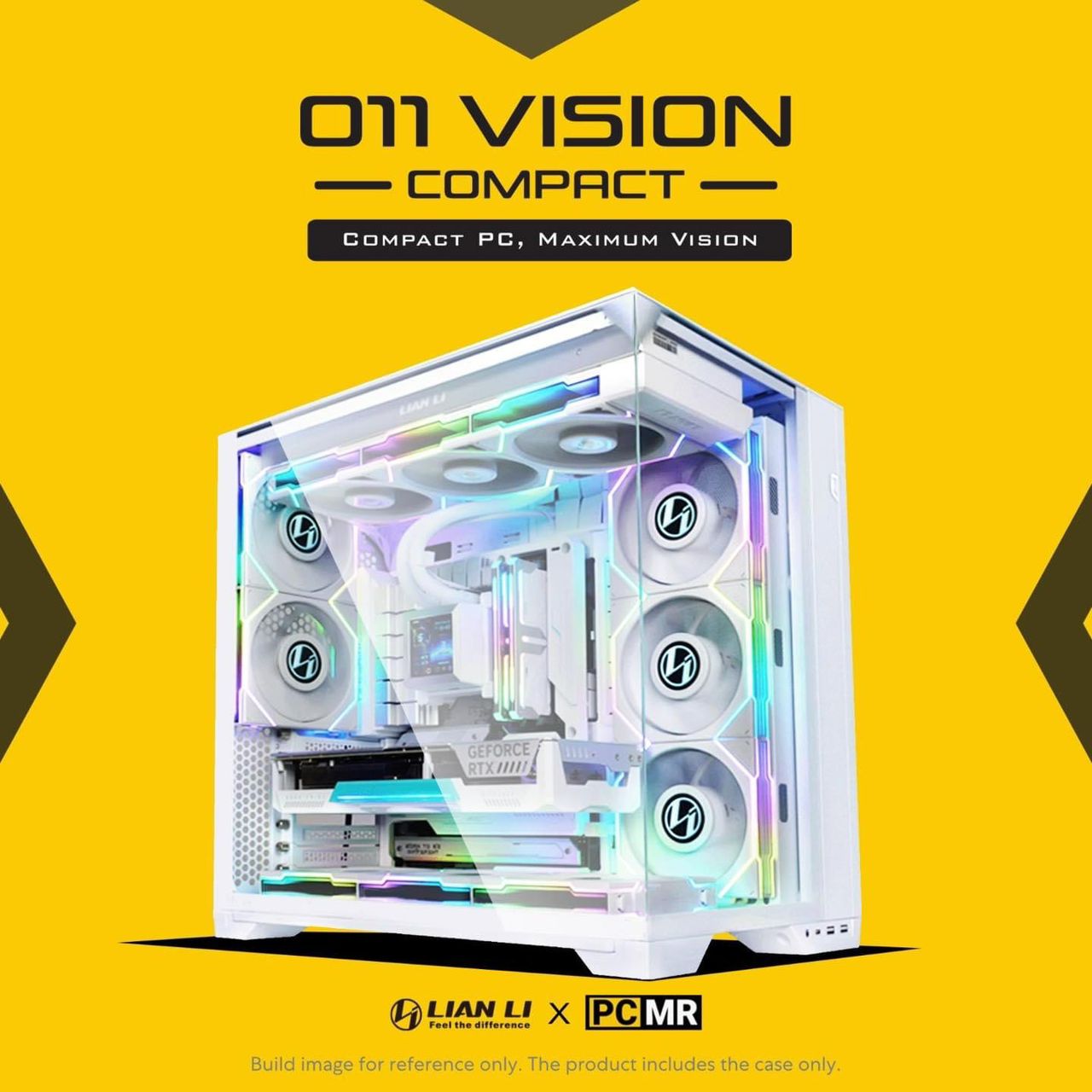 Lian Li O11 Vision Compact TG ATX PC Case - Black/White | Shopee Singapore