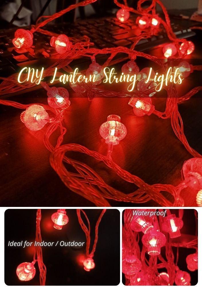 32L MINI RED Lantern CNY String Light Waterproof String Light CNY ...